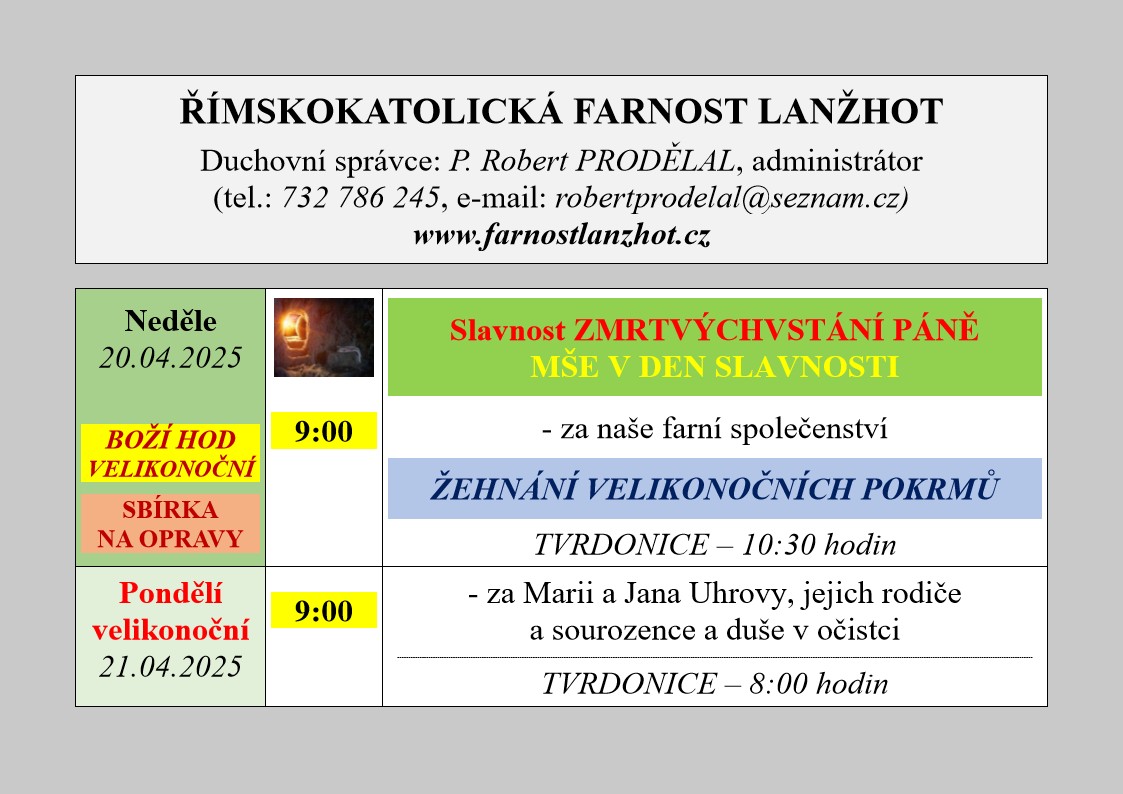 SRPEN 2024 :: Římskokatolická farnost Lanžhot